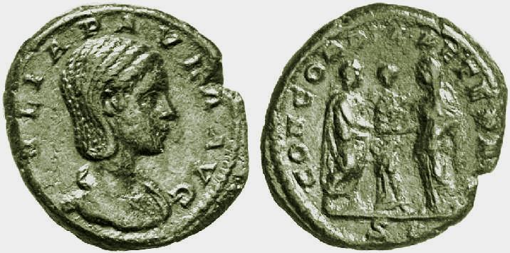 Julia Paula AE As. 219 AD. IVLIA PAVLA AVG, diademed draped bust right ...
