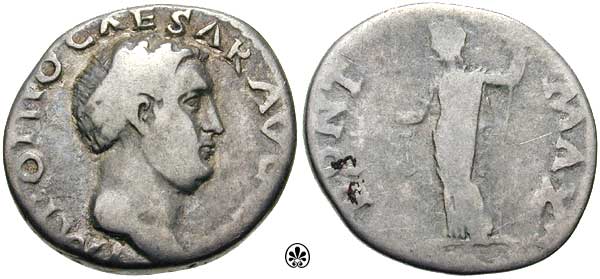 Otho AR Denarius. IMP OTHO CAESAR AVG TR P, bare head right / PONT MAX ...